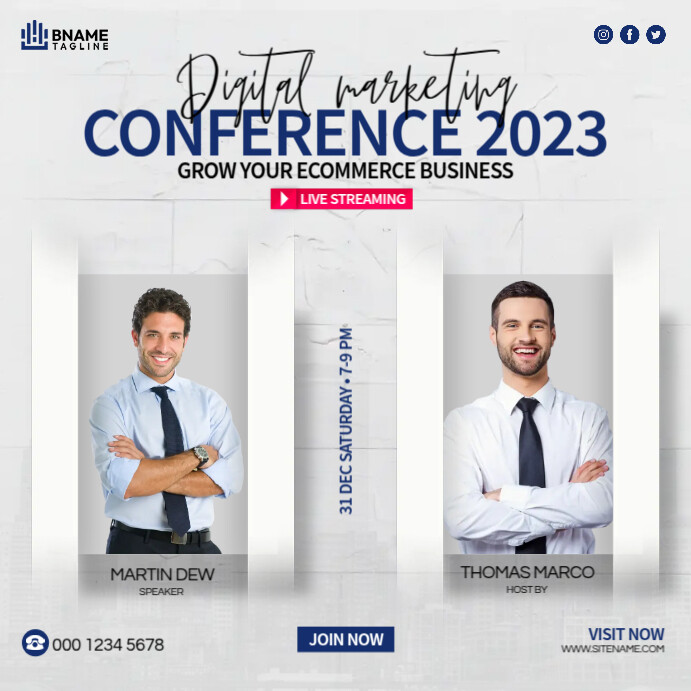 Digital Marketing Square Ads Template | PosterMyWall