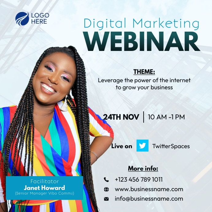 Digital Marketing webinar flyer Template | PosterMyWall