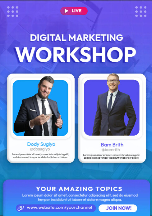 Digital Marketing Workshop Ads Template | PosterMyWall