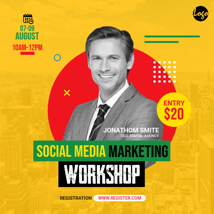 Digital Marketing Workshop Post Template | PosterMyWall
