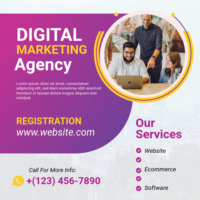 Digital Marketing Workshop Post Template | PosterMyWall