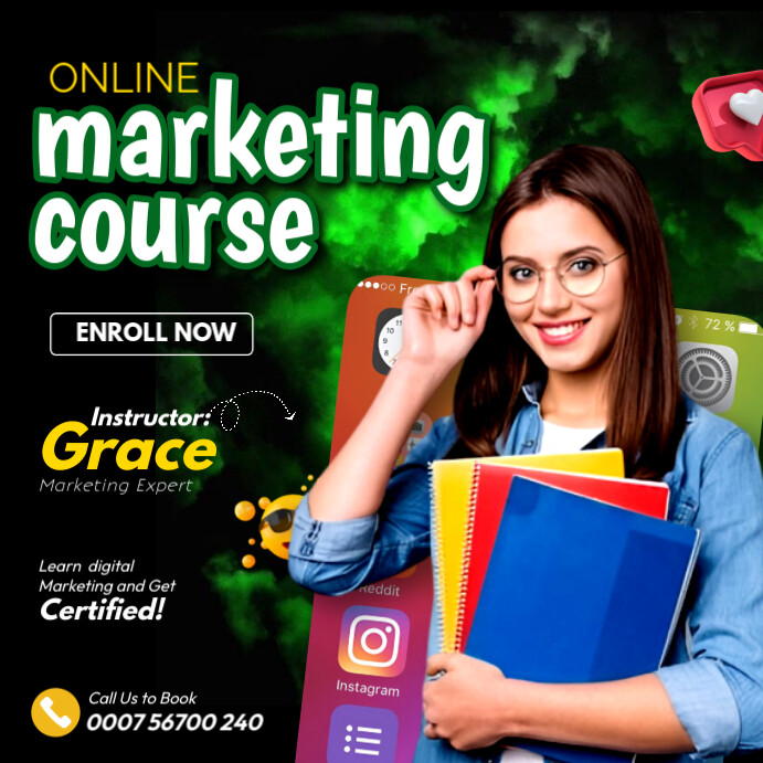 Digital Online Social media marketing course webinar seminar promotion ...