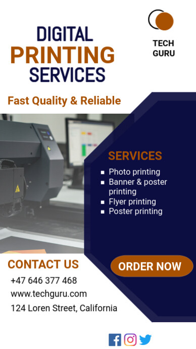Digital Printing Services Instagram Stories Template | PosterMyWall