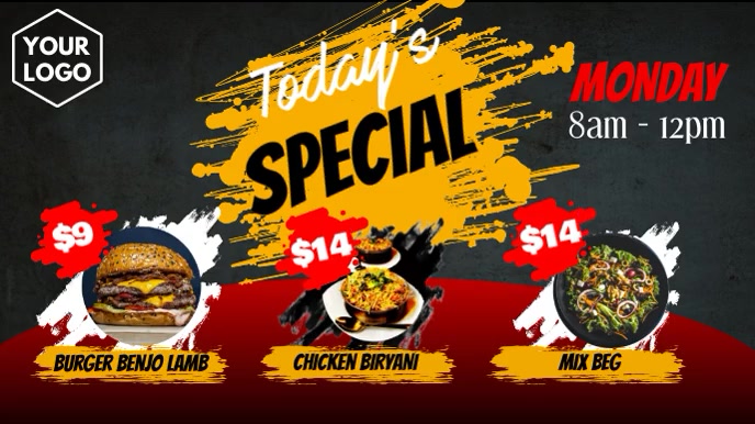 Plantilla de Digital Restaurant Menu Digital Display | PosterMyWall