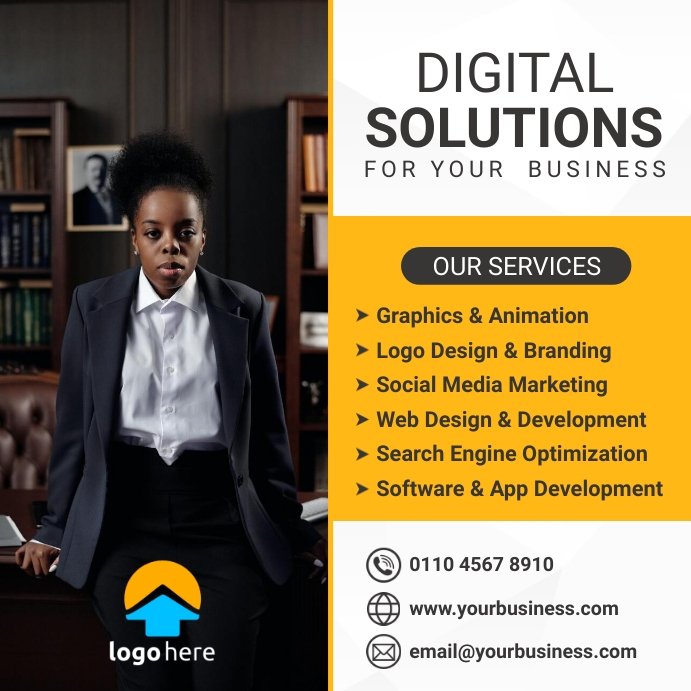 Digital solutions agency flyer Template | PosterMyWall