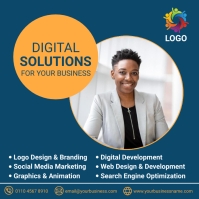 Digital solutions agency flyer Template | PosterMyWall