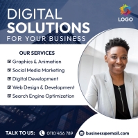 Digital solutions agency flyer Template | PosterMyWall