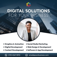 Digital solutions agency flyer template | PosterMyWall
