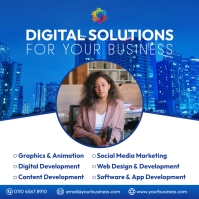 Digital solutions agency flyer template | PosterMyWall