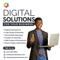 Digital solutions agency flyer Template | PosterMyWall
