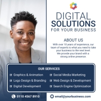 Digital solutions agency flyer template | PosterMyWall