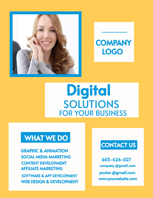 Digital solutions Template | PosterMyWall