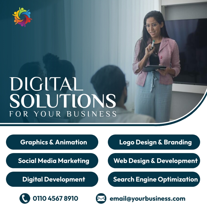 Digital solutions flyer design Template | PosterMyWall