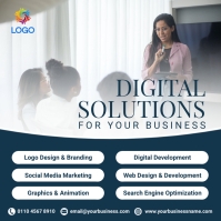 Digital solutions agency flyer Template | PosterMyWall
