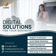 Digital solutions flyer template | PosterMyWall