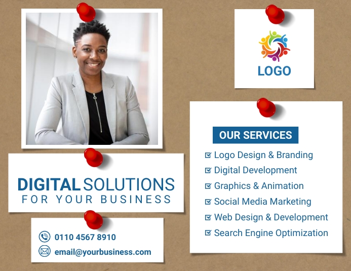 Digital Solutions for business flyer Template | PosterMyWall