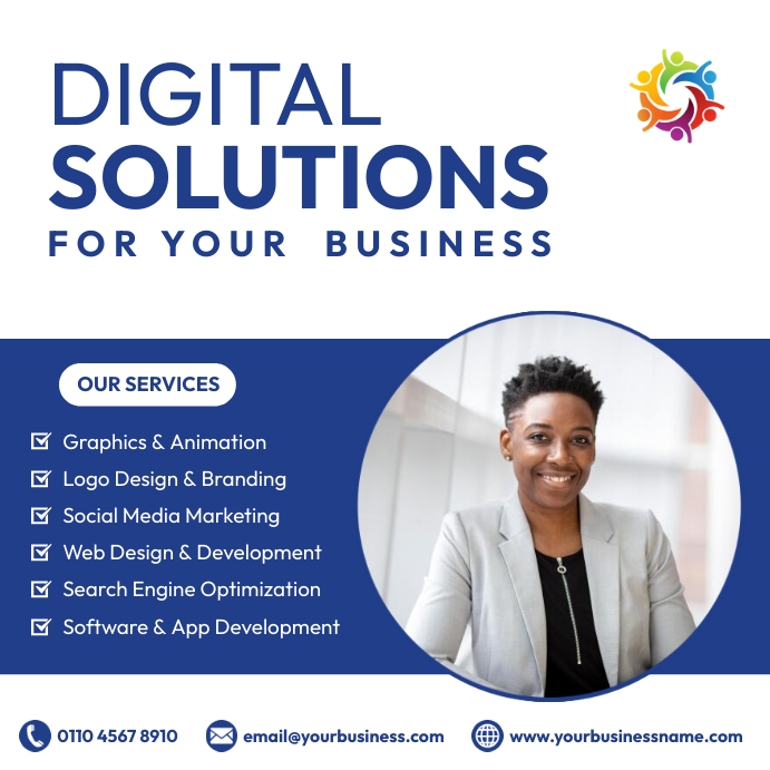 Digital Solutions for business flyer Template | PosterMyWall