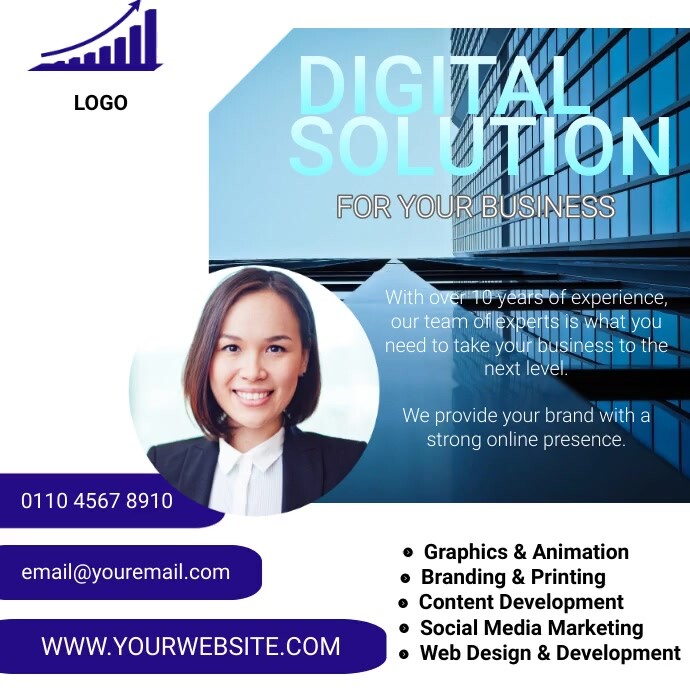 Copy of Digital Solutions for your brand Flyer | PosterMyWall