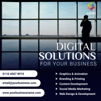 Digital solutions agency flyer template | PosterMyWall