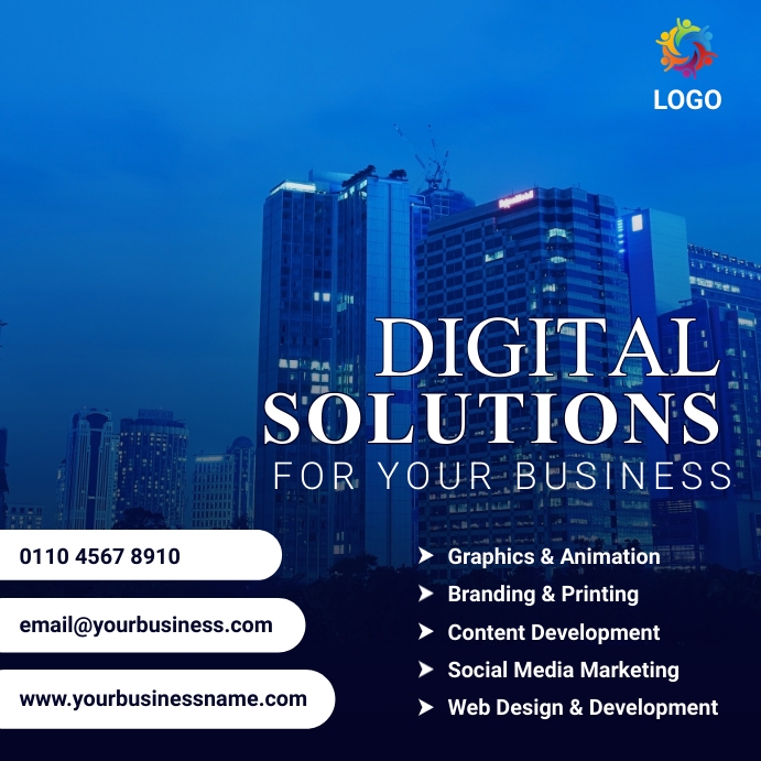 Plantilla de Digital Solutions for your brand Flyer | PosterMyWall