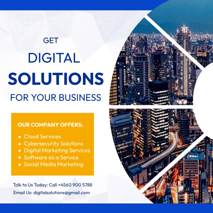 digital solutions for your business flyer | PosterMyWall