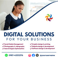Digital Solutions for business flyer Template | PosterMyWall