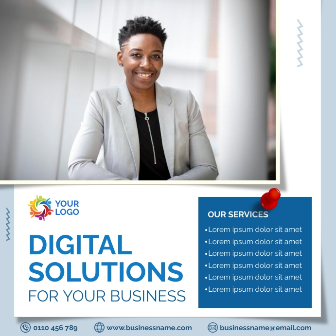Digital Solutions for your business poster Template | PosterMyWall