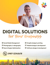 Digital solutions flyer Template | PosterMyWall