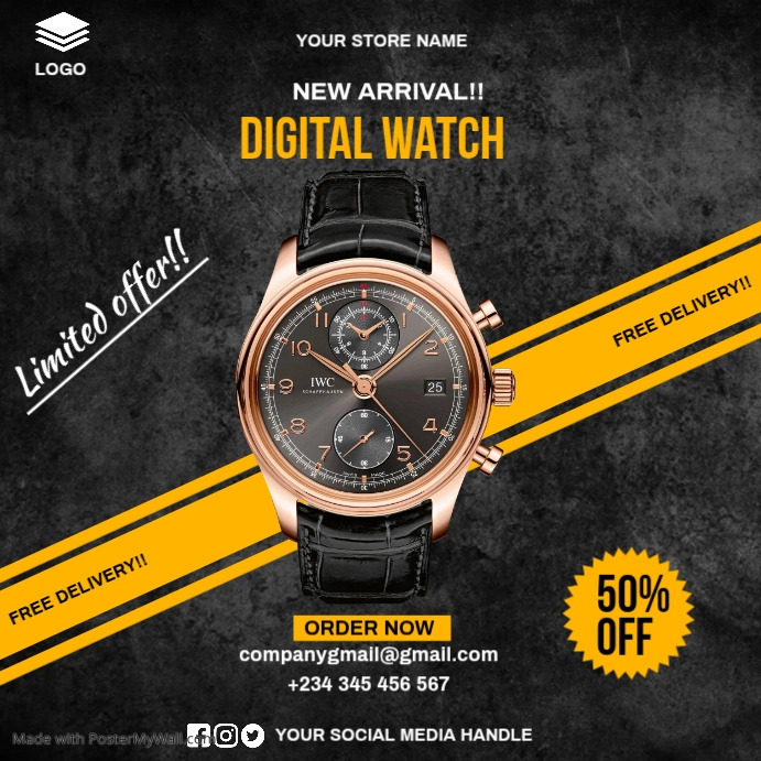 digital watch sale Template | PosterMyWall