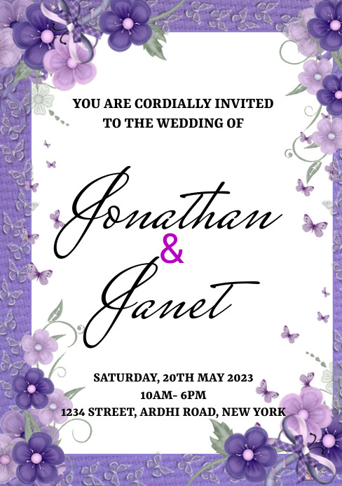 digital wedding invitation template | PosterMyWall