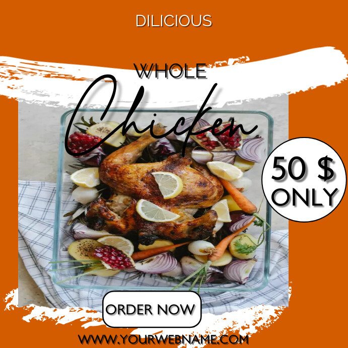 Dilicious Whole Chicken Instagram Template | PosterMyWall