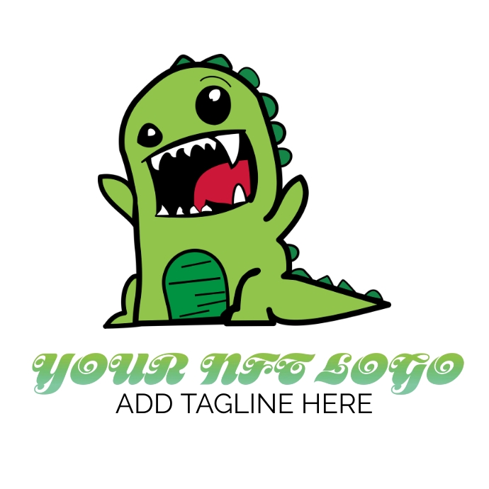 Dinasour nft logo design | Dinosaur nft logo Template | PosterMyWall