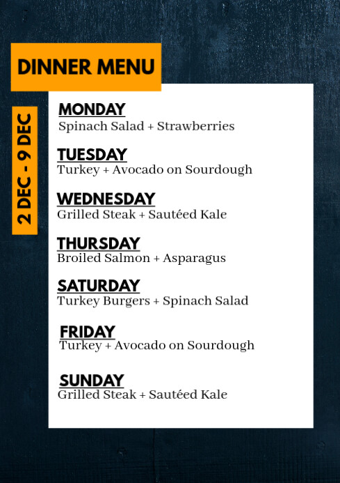 Diner menu template restaurant | PosterMyWall