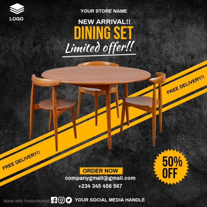 dining set sale Template | PosterMyWall