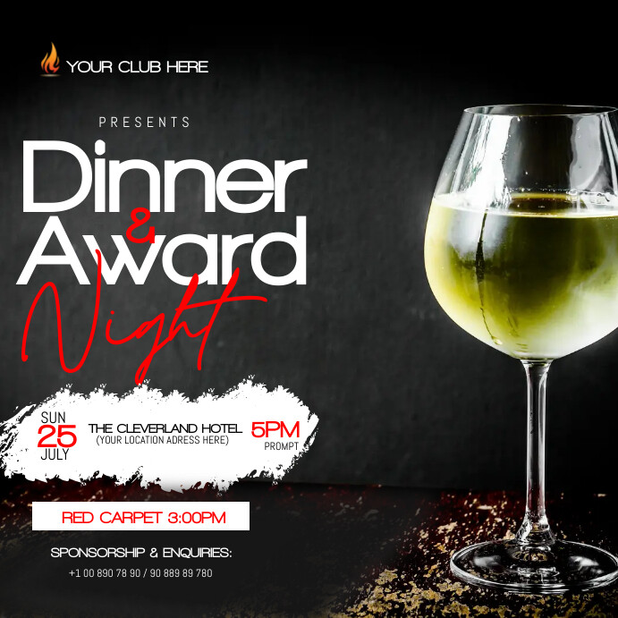 Copy of Dinner & Award night flyer | PosterMyWall