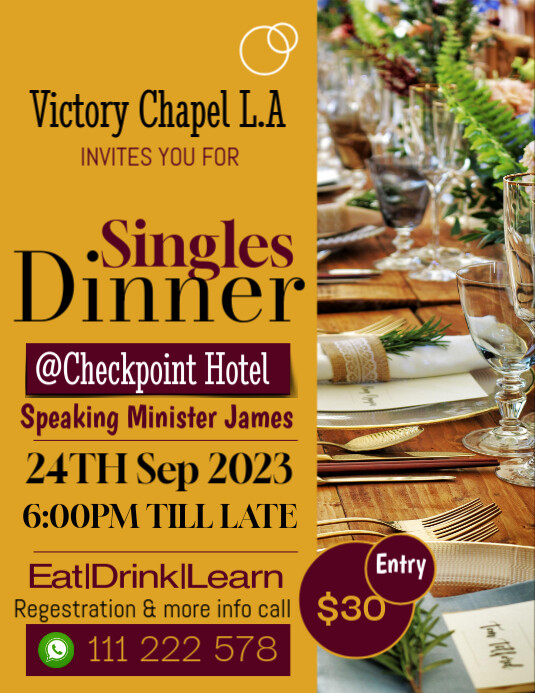 DINNER |BANQUET FLYER Template | PosterMyWall