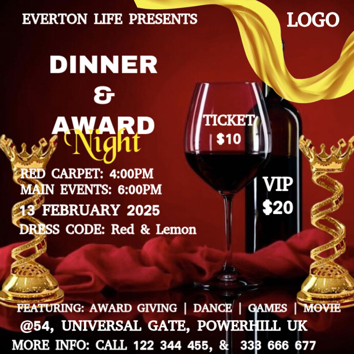 Copy of Dinner and award night template | PosterMyWall