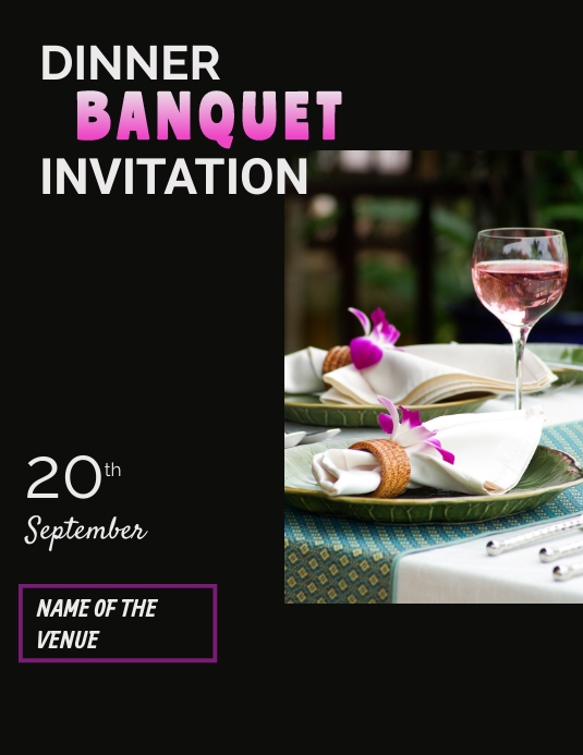 DINNER BANQUET INVITATION DESIGN Template | PosterMyWall