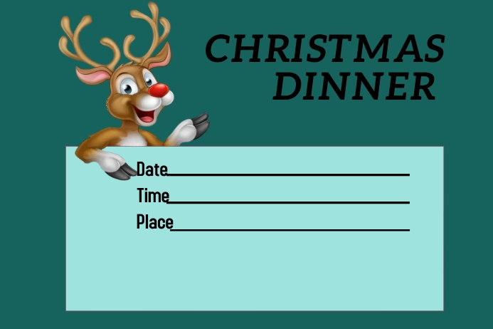 DINNER CHRISTMAS POSTER Template | PosterMyWall