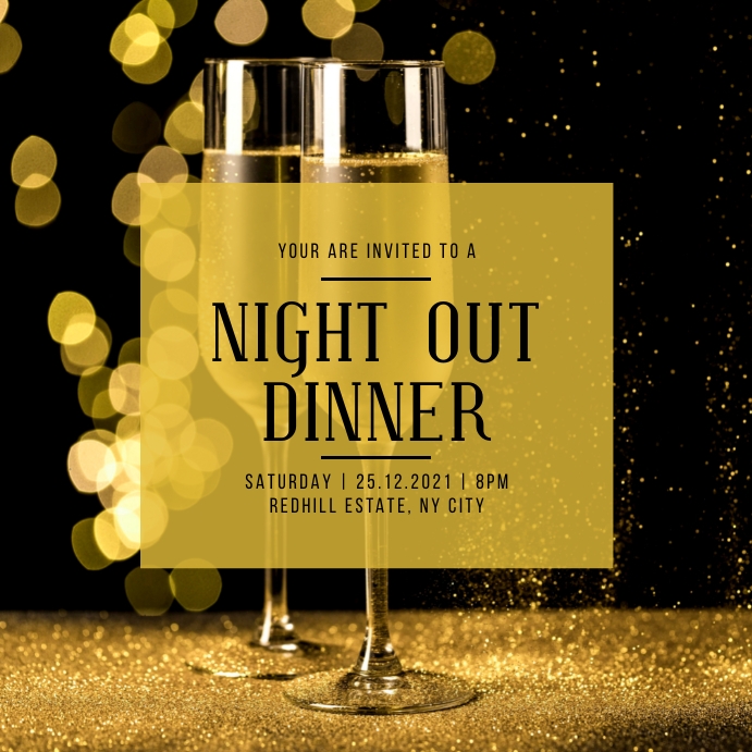 dinner invitation Template | PosterMyWall