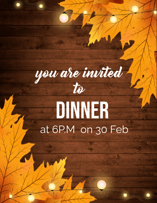dinner invitation Template | PosterMyWall