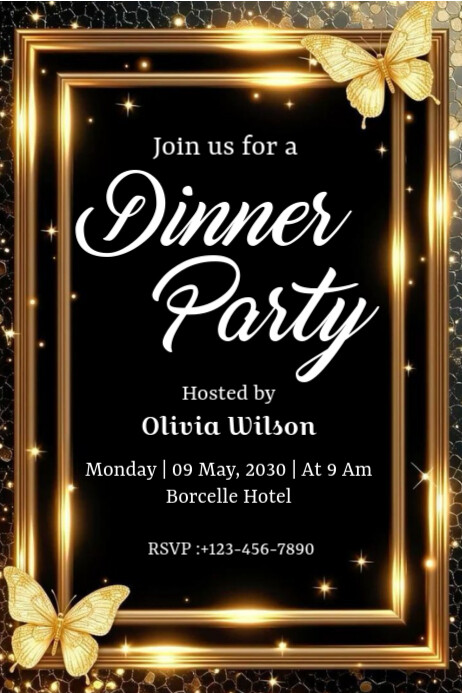 Plantilla de Dinner Party | PosterMyWall