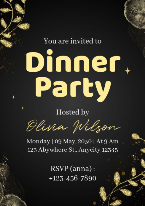Dinner Party Template | PosterMyWall