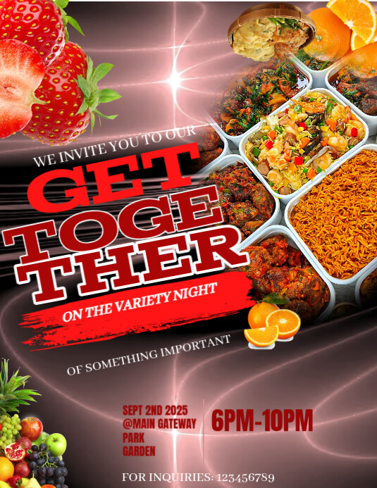 Dinner party invitation poster design Template | PosterMyWall