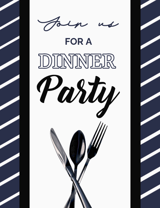 Dinner Party Pamflet Template | PosterMyWall