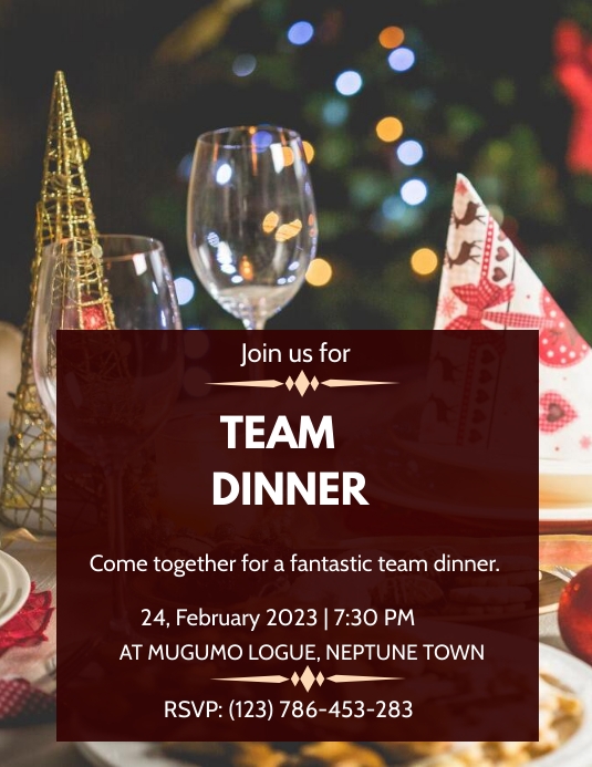 Dinner poster Template | PosterMyWall