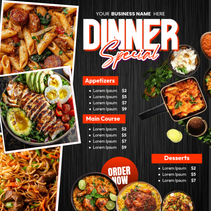Dinner Special Menu Template | PosterMyWall
