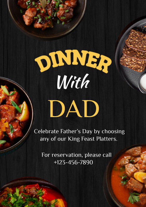 Copy of Dinner With DAD Template 2024 | PosterMyWall