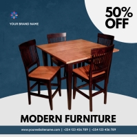 dinning table modern furniture sale template | PosterMyWall
