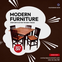 dinning table modern furniture sale template | PosterMyWall